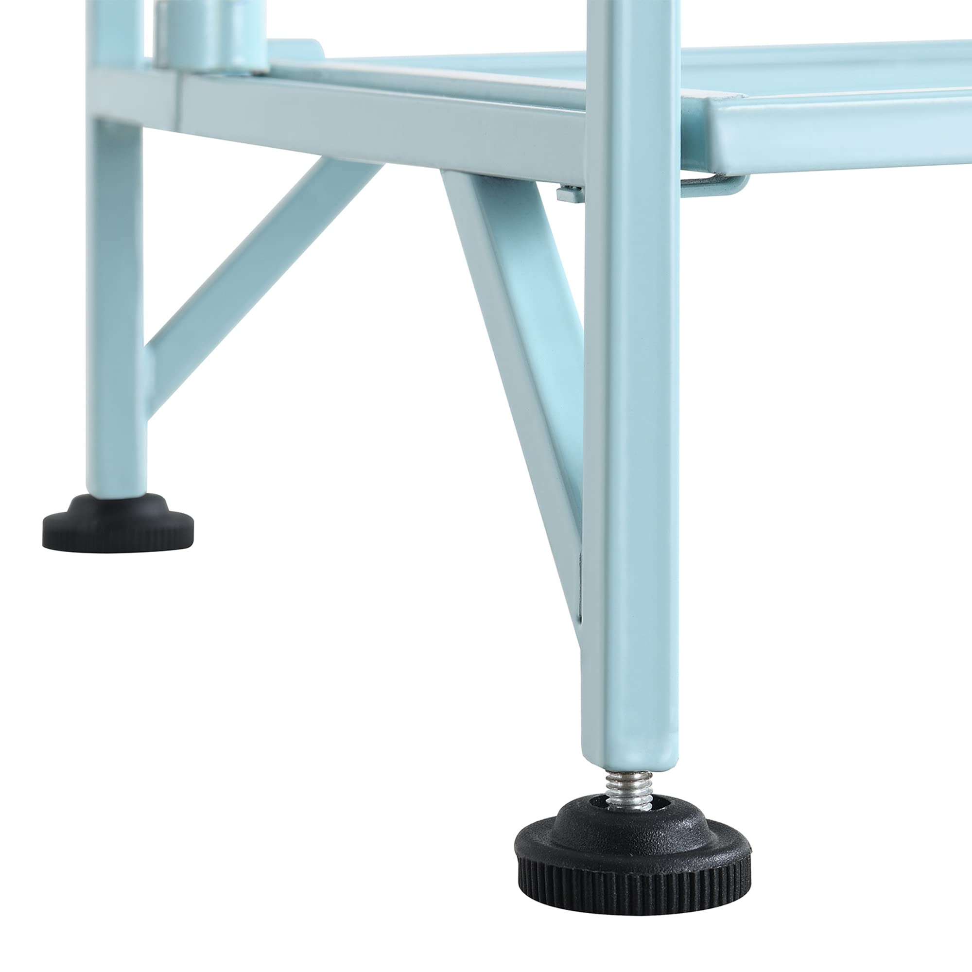 Convenience Concepts Xtra Storage 2 Tier Folding Metal Shelf, Sea Foam