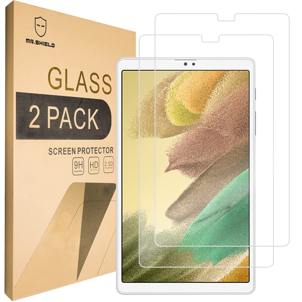 Mr.Shield [2-PACK] Designed For Samsung Galaxy Tab A7 Lite [Tempered Glass][Japan Glass with 9H Hardness] Screen Protector with Lifetime Replacement