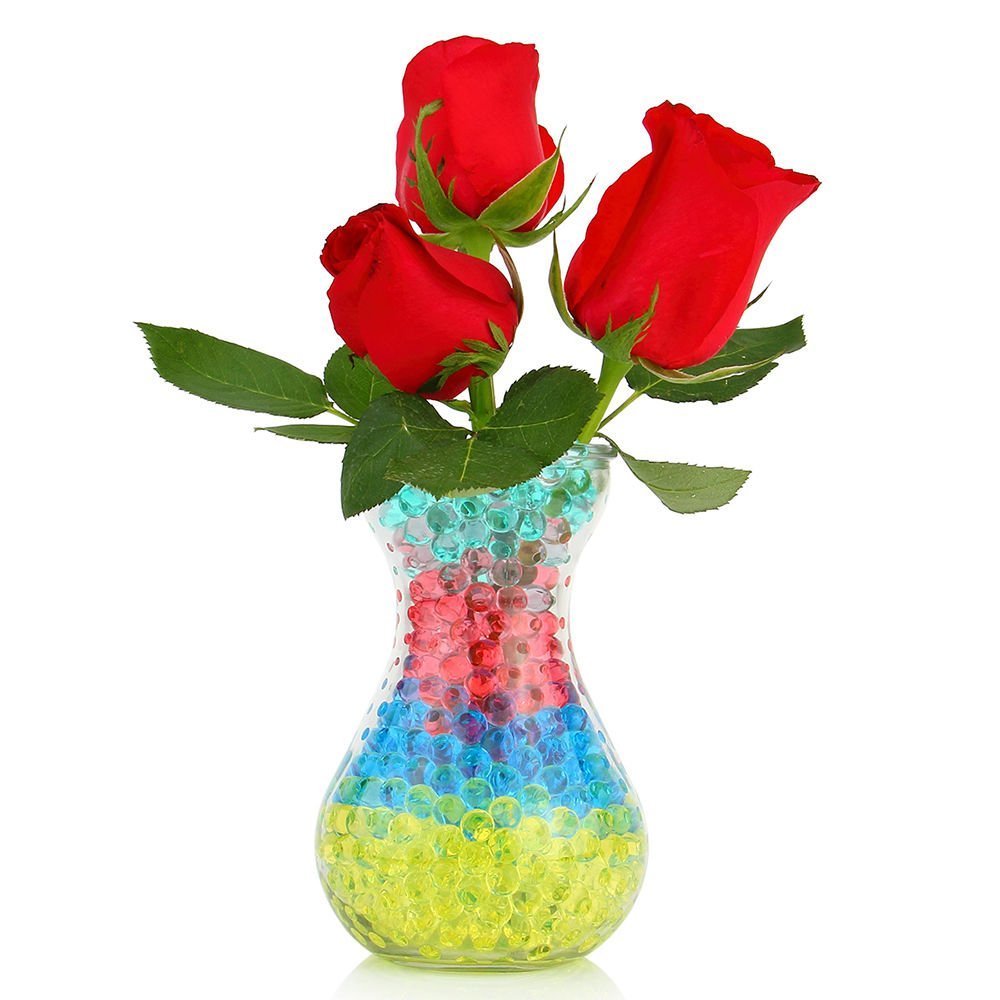 AINOLWAY Water Gel Bead Vase Fillers Beads (25000pcs) Water Pearls for Vases, Wedding Centerpiece, Water Table Activities,14years+ (Clear)
