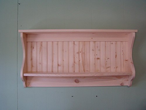 48" Pine Plate Rack Wall Shelf Unfinished