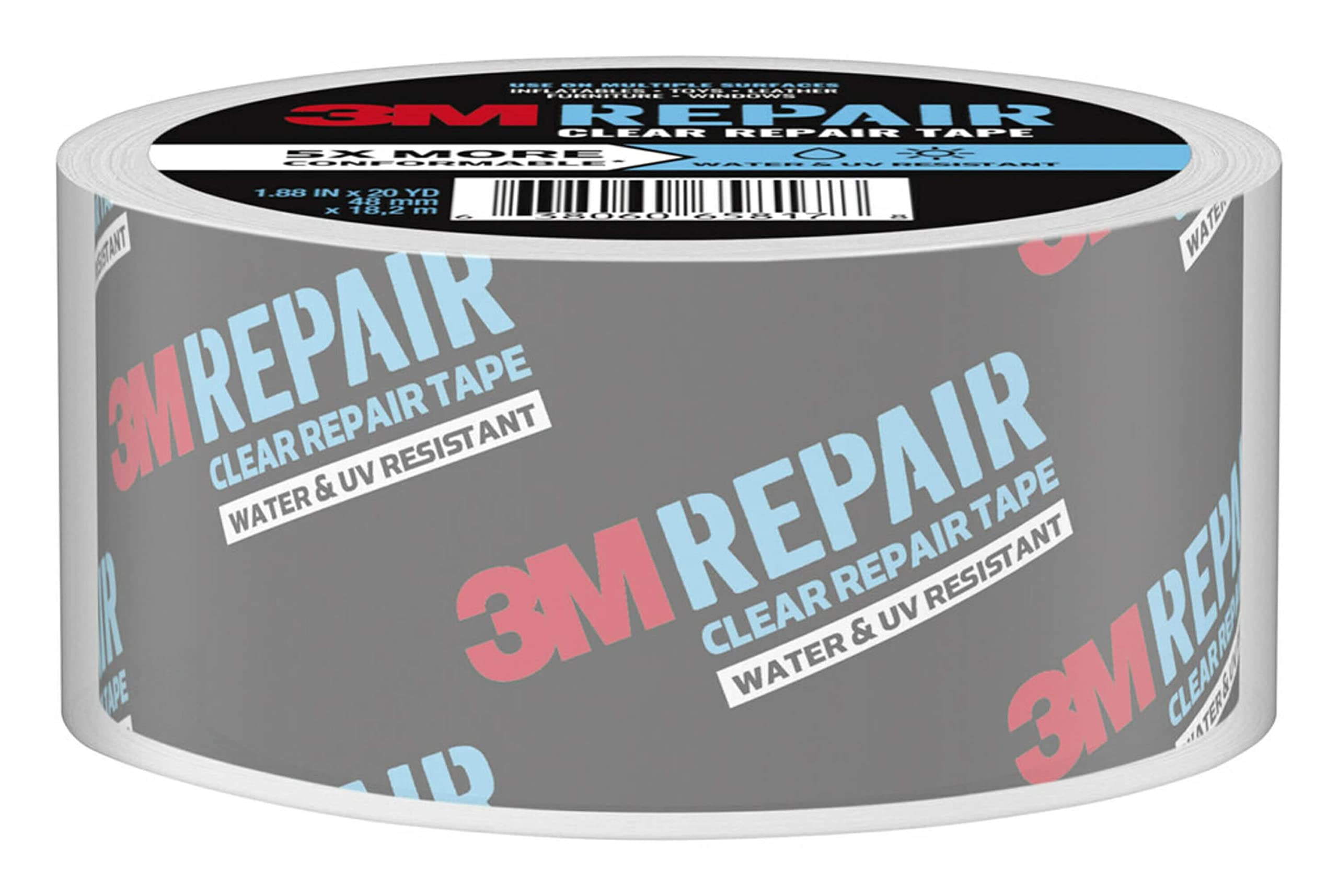 3M Clear Repair Tape, 1.88 inch by 20 yards (Pack of 2)