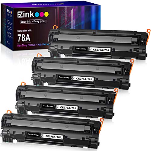 E-Z Ink (TM Compatible Toner Cartridge Replacement for HP 78A CE278A to use with Pro P1606dn, M1536dnf, P1566, P1560, P1606, M1536 Printer (Blackļ¼4 Pack)