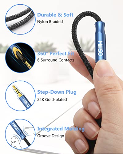 MillSO Headphone Extension Cable 3.5mm Male to Female 4 Pole TRRS Extension Cable [Nylon Braid] Stereo Aux Extension Cable Audio Cord Extender for PC, Smartphone, Speaker - Young Series (4ft/1.2m)