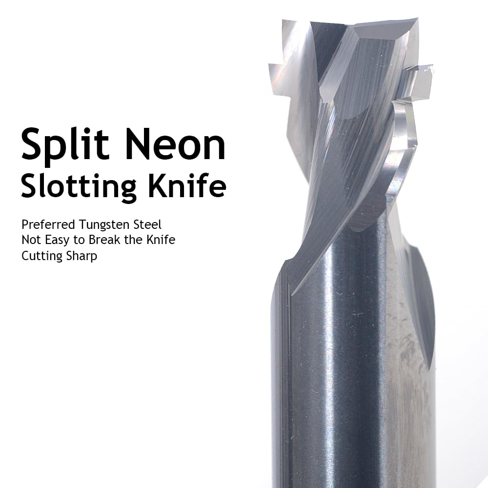 1Pcs CNC Router Bits Engraving Cutter 6mm/8mm Neon Light Strip Slotting Bits Tungsten Carbide Steel End Mill Neon LED Lights Slotting Milling Cutter for Polystyrene Acrylic (6-6D-4.2)