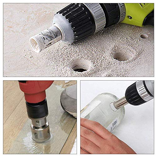 3 otters Diamond Drill Bit Set Hole, 15PCS Hole Saw Set for Glass, Marble, Granite Stone