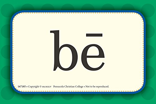 Blend Practive Cards A - Abeka Kindergarten 1st and 2nd Grade 1, 2 Phonics Reading Program Teaching Aid Flash Cards