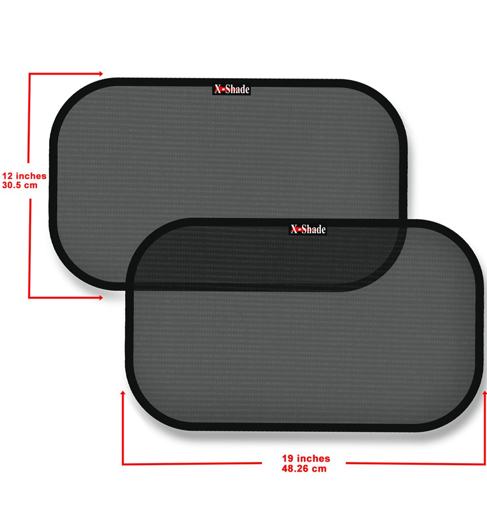 Car Window Shade Sun Screen Keeps Interior Cooler to Protect Baby, Infants & Kids 2 Pcs. With Non-Slip Pad