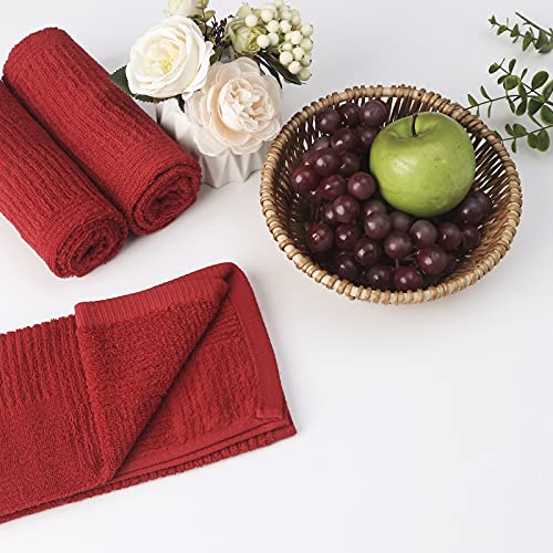 Anyi Dish Towels for Kitchen, Absorbent Cotton Kitchen Towels for Drying Dishes, Terry Tea Towels for Cleaning Set of 3, 16x26 Inches