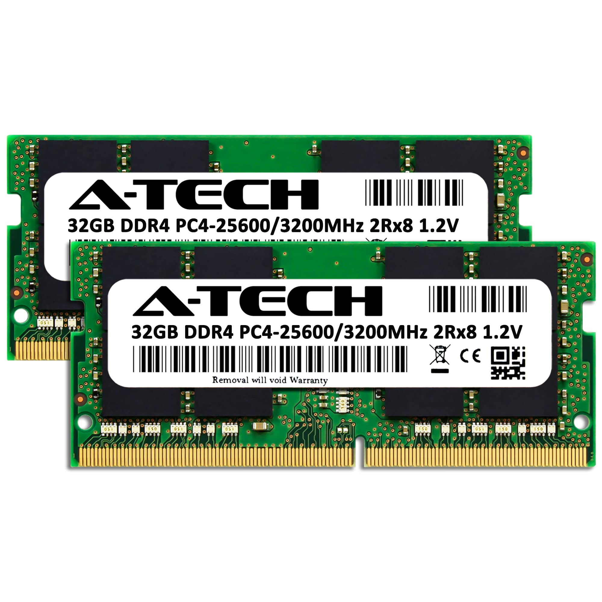 A-Tech 64GB (2x32GB) RAM for Dell Precision Mobile Workstation 7560 | DDR4 3200MHz PC4-25600 Non ECC SO-DIMM 2Rx8 1.2V - Laptop & Notebook Memory Upgrade Kit