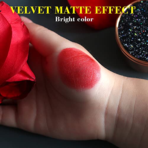 Petansy Peel Off Lip Stain 3 Colors Matte Tattoo Peel Off Lip Liner Set Long-lasting Waterproof Nude Lip Gloss Highly Pigmented Tattoo Lip Tint Stain (black, M)