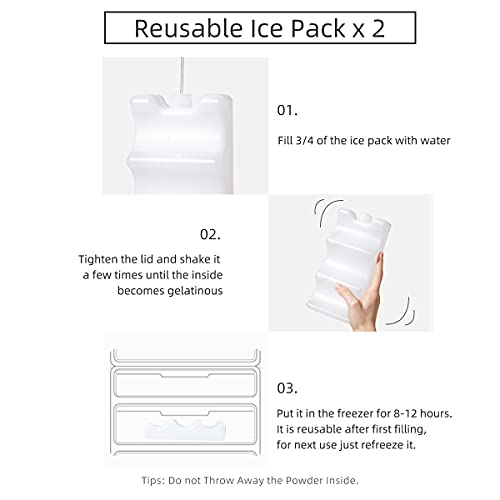 SEEDNUR Breastmilk Cooler Bag With Ice Pack Insulated Bottle Bag Diaper Bag Tote Breast Pump Bag Backpack Portable Thermal Insulated Lunch Box for Women Men Large Capacity Handbag（Klein Blue）