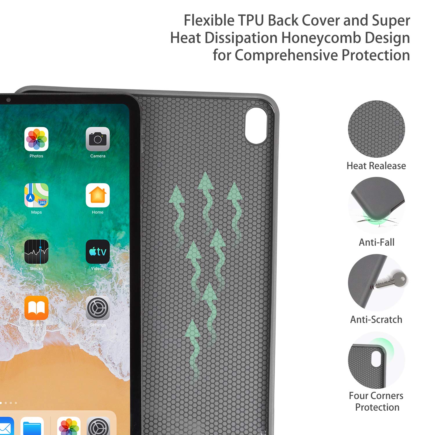Case for iPad Air 11-Inch 2024, Case for iPad Air Case 5th/4th Generation 10.9 Inch, Case for iPad Air 11 Multi-Angle View Shockproof Case with Adjustable Stand Auto Wake/Sleep,Flowers Hummingbird
