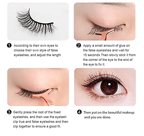 HBZGTLAD 7Pairs 3d Mink Dramatic Volume Lashes Bulk Faux Thick Long Wispy Natural Mink Lashes Pack Short Wholesales Natural False lashes (JO06)