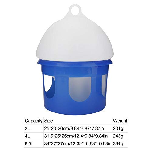 Automatic Bird Pigeon Feeder Large Capacity Water Dispenser Waterer Drinker for Pet Bird Pigeon Parrots Cage Accessories(2L)