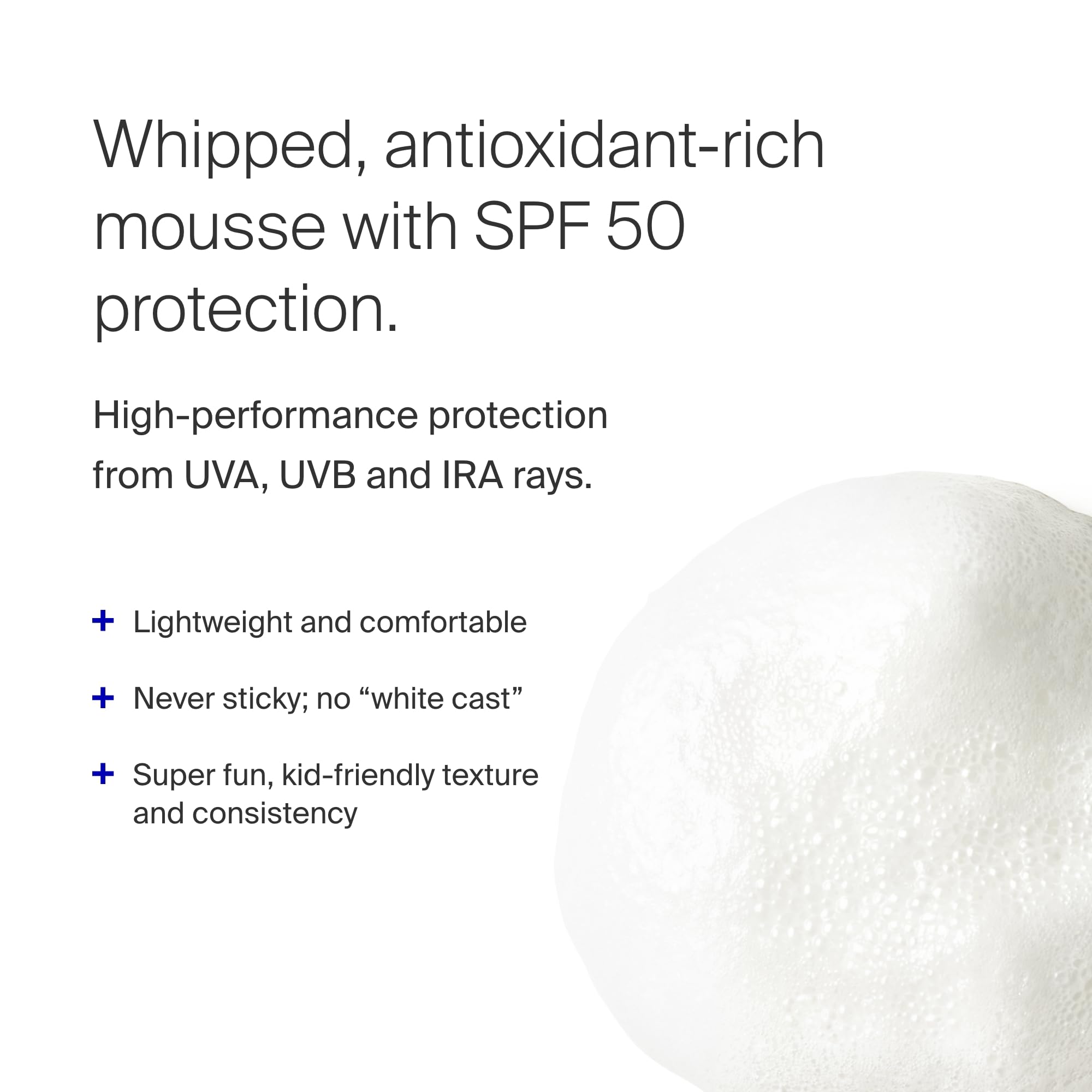 Supergoop! PLAY Body Mousse SPF 50 with Blue Sea Kale - 6.5 oz - Broad Spectrum Whipped Sunscreen for Sensitive Skin - Fun to Apply - Great for Active Days