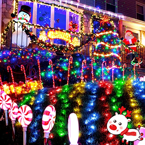 JMEXSUSS Solar Net Mesh String Lights Outdoor Waterproof Lights, 8 Modes Remote Control Waterproof Solar Net Lights Outdoor Green Wire 9.8ft x 6.6ft 320 LED Mesh Lights(Multi Color)…