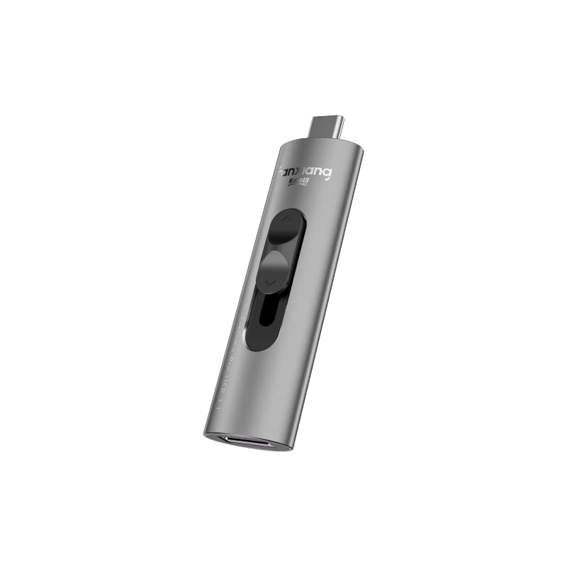 1TB USB SSD Solid State Flash Drive 550MB/s Super-Fast Transfer Speed USB 3.2 Gen1 Dual Interface USB Type-C Thumb Drive Memory Photo Stick for OTG Type-C Android phone, PC, Mac, Laptop(Silver Gray)
