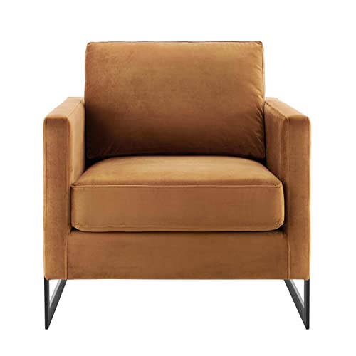 Modway Posse Upholstered Sofas/Sectionals/Armchairs, Black Cognac