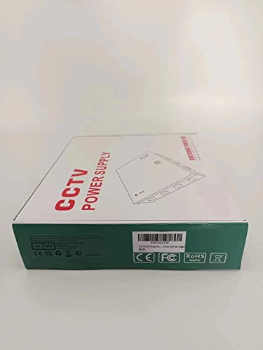 9CH Channel Port Distributed Power Supply Box Swithing Power Supply Output 12V 10 Amp for CCTV DVR Security System and Cameras