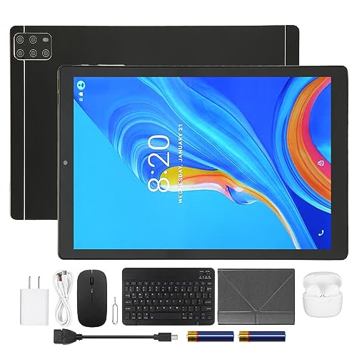 2 in 1 Tablet, 100β240V MT6735 Deca Core 6GB RAM 128GB ROM 256GB Expandable Dual Camera 5G WiFi 10.1 Inch FHD (US Plug)
