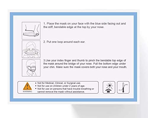 Intco Medical Procedure Face Mask with Earloops, Blue, Box of 50