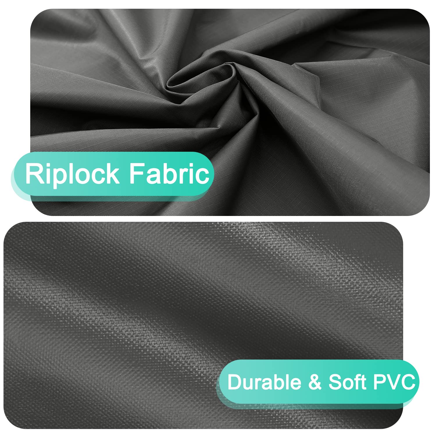 ABCCANOPY Outdoor Rectangular Patio Furniture Covers 600D Oxford Heavy Duty Table Cover Waterproof Windproof Anti-UV Dust Proof Protective Covers Dining Table & Chair Set Cover 138x76x28 inches
