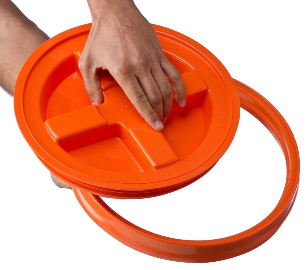 5 Gallon Buckets Six (6) Pack | Plastic | Orange