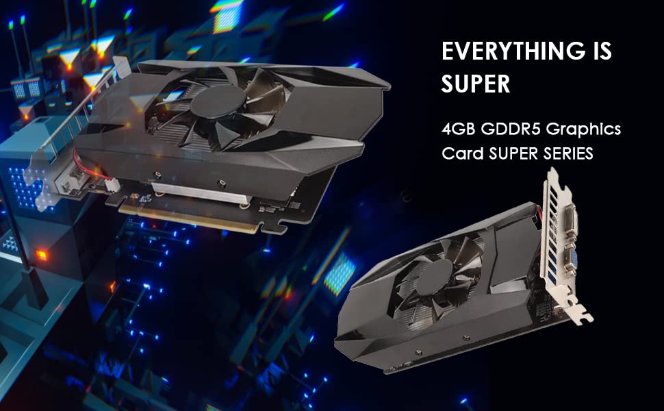 4GB GDDR5 Graphics Card,Computer PC Gaming Video Graphics Card,128bit 1000MHz Core Frequency Supports DirectX 11 PCI Express X16 2.1,Gaming Graphics Card for AMD for Radeon HD 7670