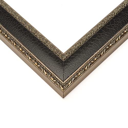 36x24 Frame Silver Real Wood Picture Frame Width 1.75 Inches | Interior Frame Depth 0.5 Inches | Milton Distressed Photo Frame Complete with UV Acrylic, Foam Board Backing & Hanging Hardware