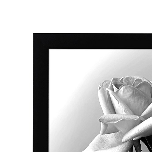 Americanflat 12x18 Poster Frame, Black & 8x12 Picture Frame in Black with Shatter Resistant Glass - Horizontal and Vertical Formats for Wall and Tabletop