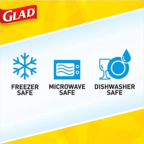 Glad Soup & Salad Food Storage Containers, Medium Rectangle (24 Oz) - (Pack of 6, 30 Count) | Strong and Durable Food Containers from Glad for Everyday Use | 24 Oz Food Storage Containers