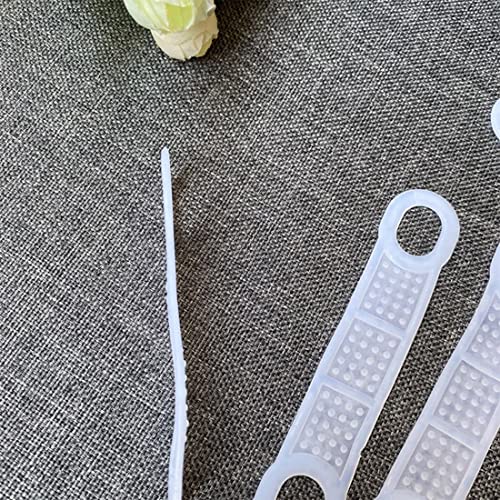 BLUECELL 100 Pcs Clear Non-Slip Rubber Clothes Hanger Grips Clothing Hanger Strips