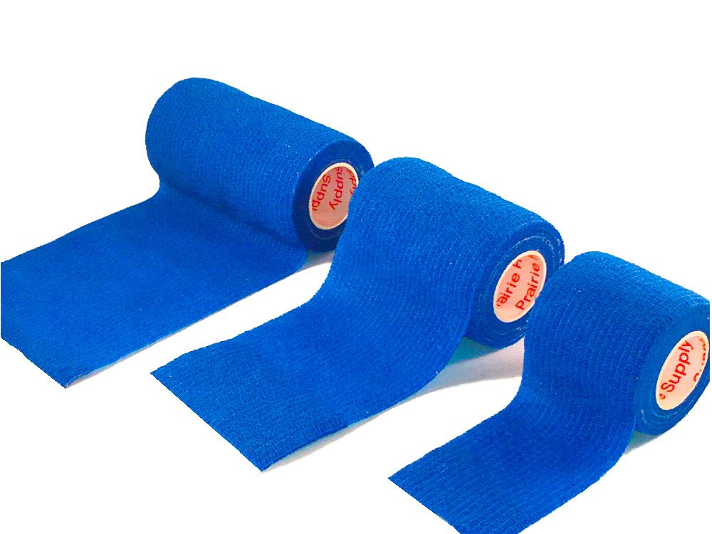 2 Inch Self Adhesive Medical Bandage Wrap Sport Tape (Deep Blue) (6 Rolls) Self Adherent Cohesive First Aid Sport Flex Wrist Ankle Knee Sprains and Swelling