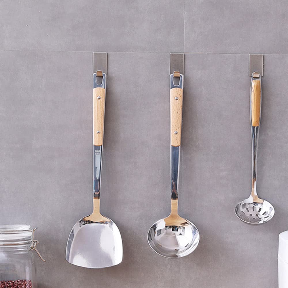 6 Pack door hooks self adhesive Small Sticky Hooks for Hanging Extra Strong Self Adhesive Hooksfor Bathroom Kitchen Hanging Coat Cloth Towel Key Waterproof No Nails 304 Stainless Steel Silver