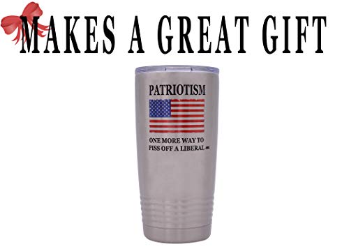 Funny 20 Ounce Large Stainless Steel Travel Tumbler Mug Cup Conservative Or Republican