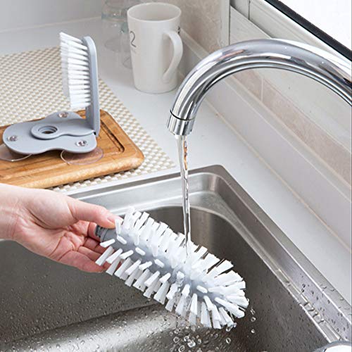 360° Glass Bar Kitchen Cleaning Tool Suction Cups Brush Cleaner Washer Cup Kitchen Accessory