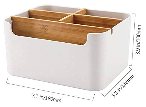 Multi-Purpose Organizer & Storage Box, Remote Control Holder, MakeUp holder, Modern Desk Side Organizer, Bathroom Caddy for Home/ Office - Desk Storage Box, Cell Phone Box, Pen & Pencil Holder