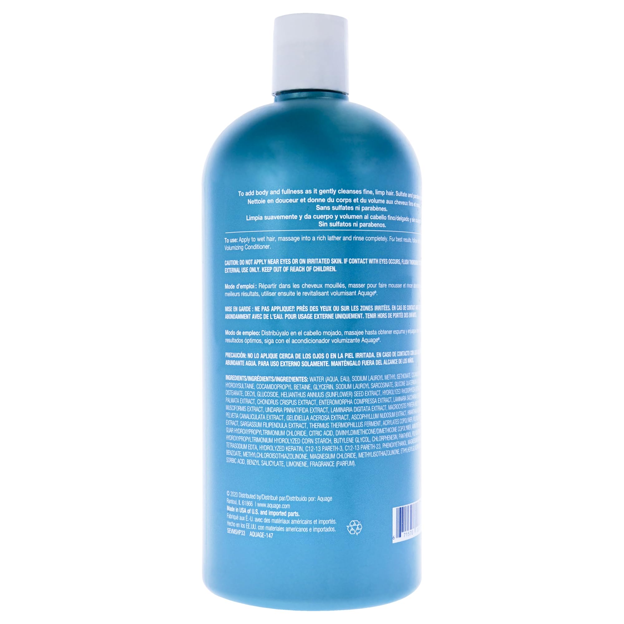 AQUAGE SeaExtend Volumizing Shampoo, 33.8 oz.