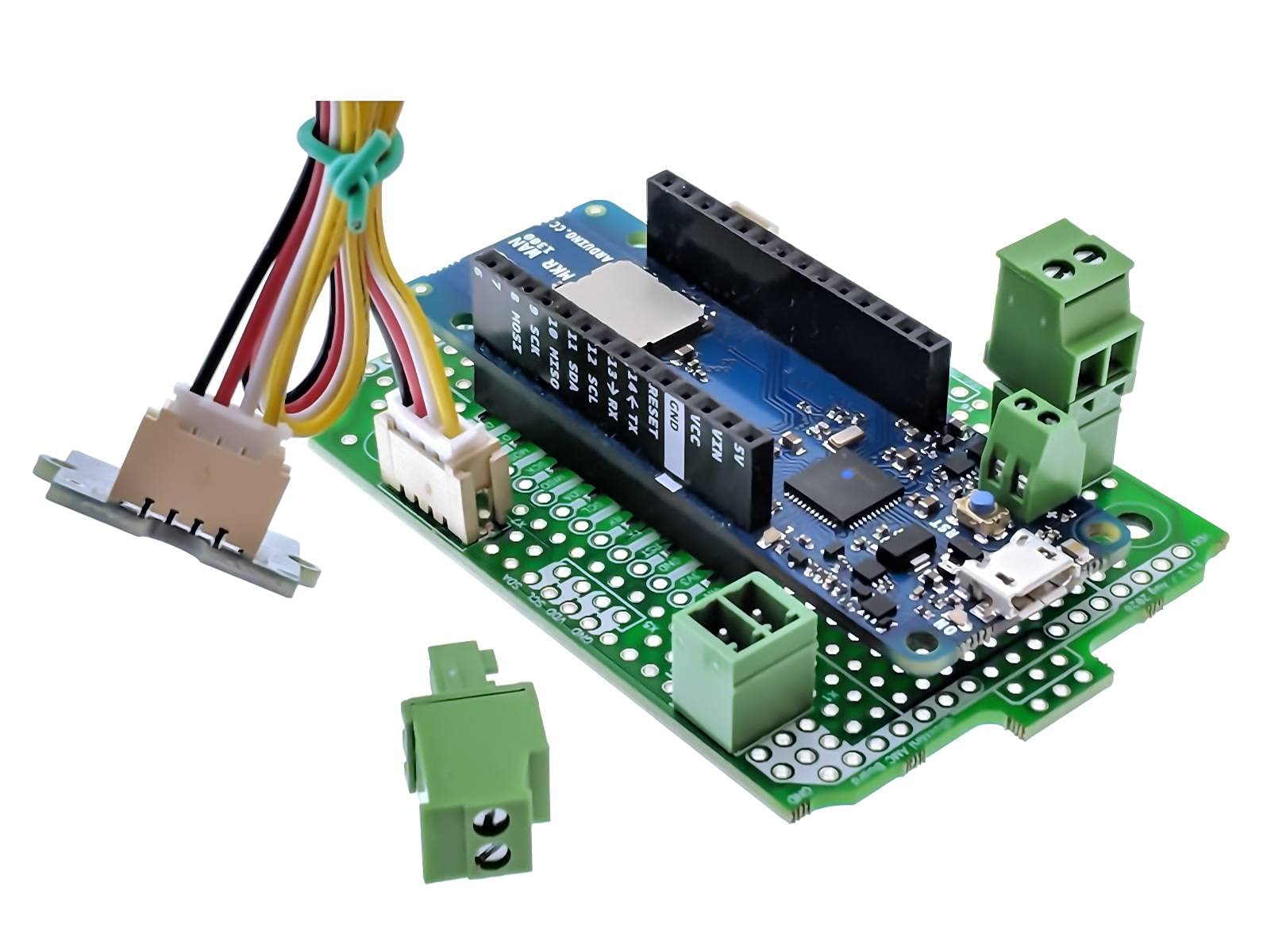 qBoxMini AMC DIY IOT Enclosure Kit (Two SMAs), IOT Enclosure for Arduino MKR ESP32 Cellular LoRa WiFi Board, Waterproof IP65 Enclosure with Glands, prototyping PCB connectors Set and Two SMAs