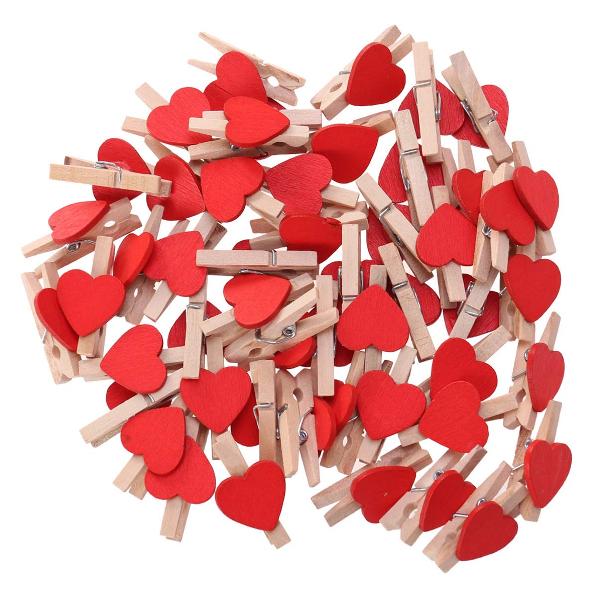 50pcs Love Photo Clip Photo Mini Clip Love Clip Photo Wood Clip Photo Clip Love