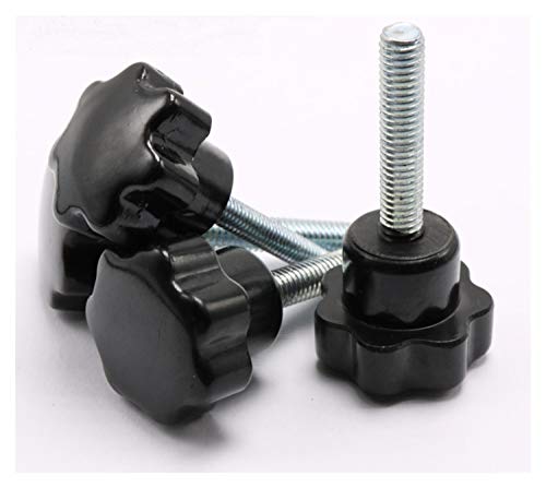 Thumb Screw 2PCS M50.8 M61 M81.25 M101.5 M121.75 Thread Length 16mm to 50mm Star Shaped Head Clamping Screws Knob Knurled Head Threaded (Color : M8x15mm Pitch 1.25)