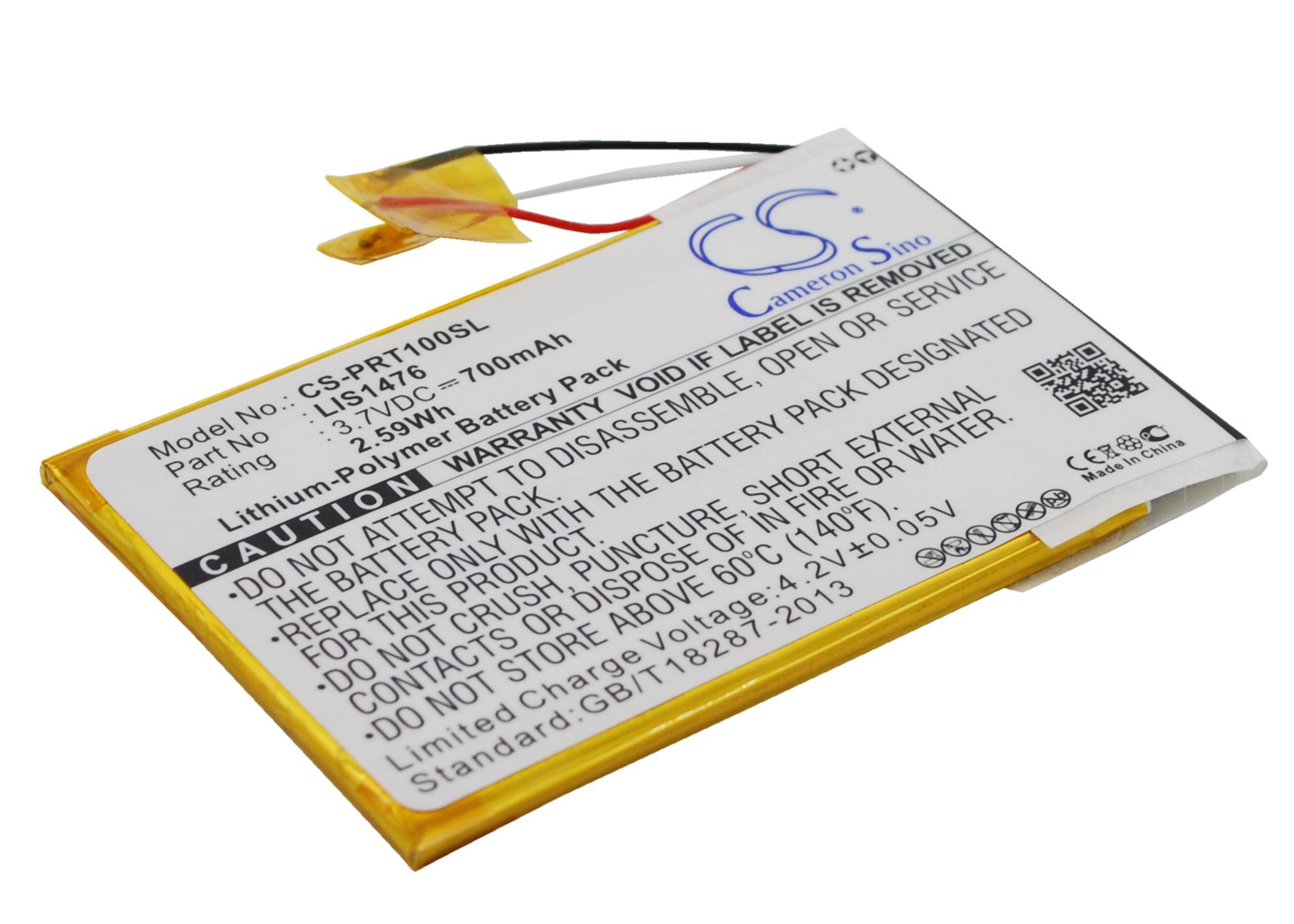 Cameron-Sino Replacement Battery for Sony Ebook, eReader PRS-T1, PRS-T2, PRS-T3, PRS-T3E, PRS-T3S