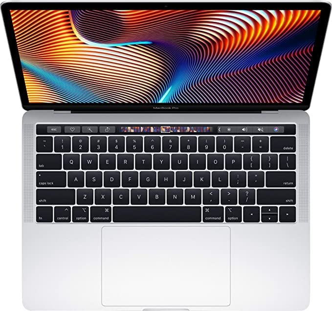 2019 Apple MacBook Pro with 1.7GHz Intel Core i7 (13-inch, 16GB RAM, 512GB SSD Storage) (QWERTY English) Silver (Renewed)