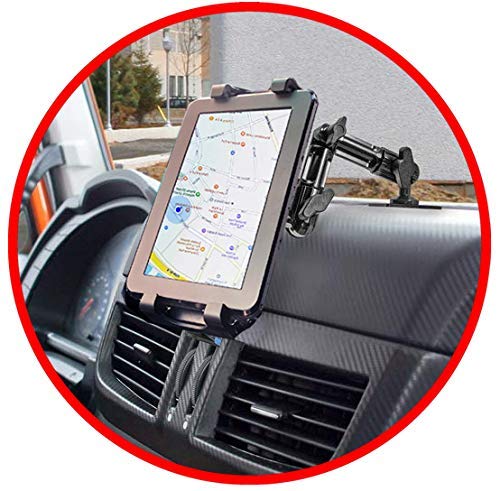 ChargerCity Universal ELD Drill Base Industrial Alloy Heavy Duty Metal Mount Holder for All Tablets and Smartphones Device Pro (All Generations)