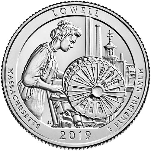 2019 D BU Lowell National Historical Park Lowell Massachusetts National Park NP Quarter Choice Uncirculated US Mint