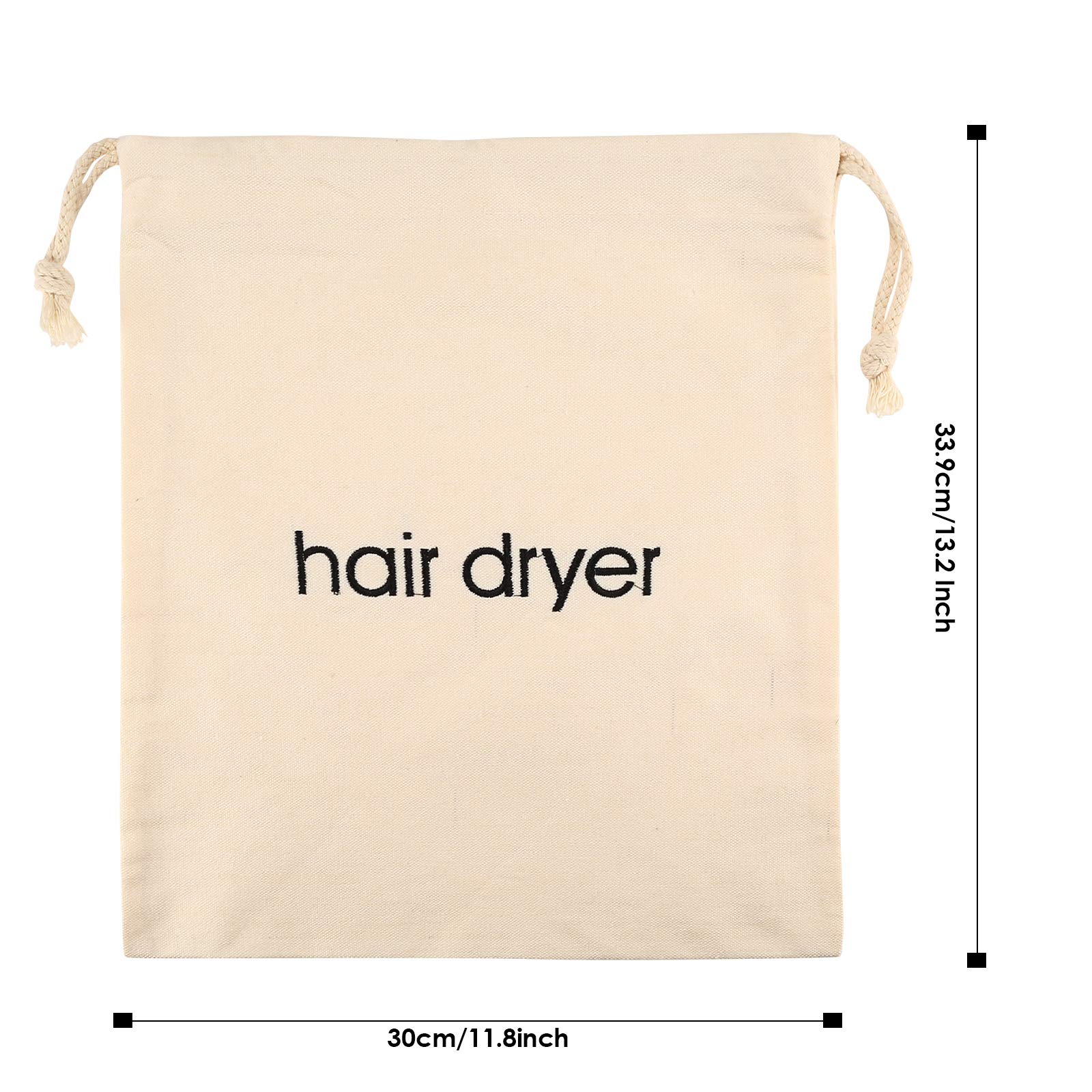 ERKXD Hair Dryer Bags Drawstring Bag Container Hairdryer Bag for travel bathroom (Grey)