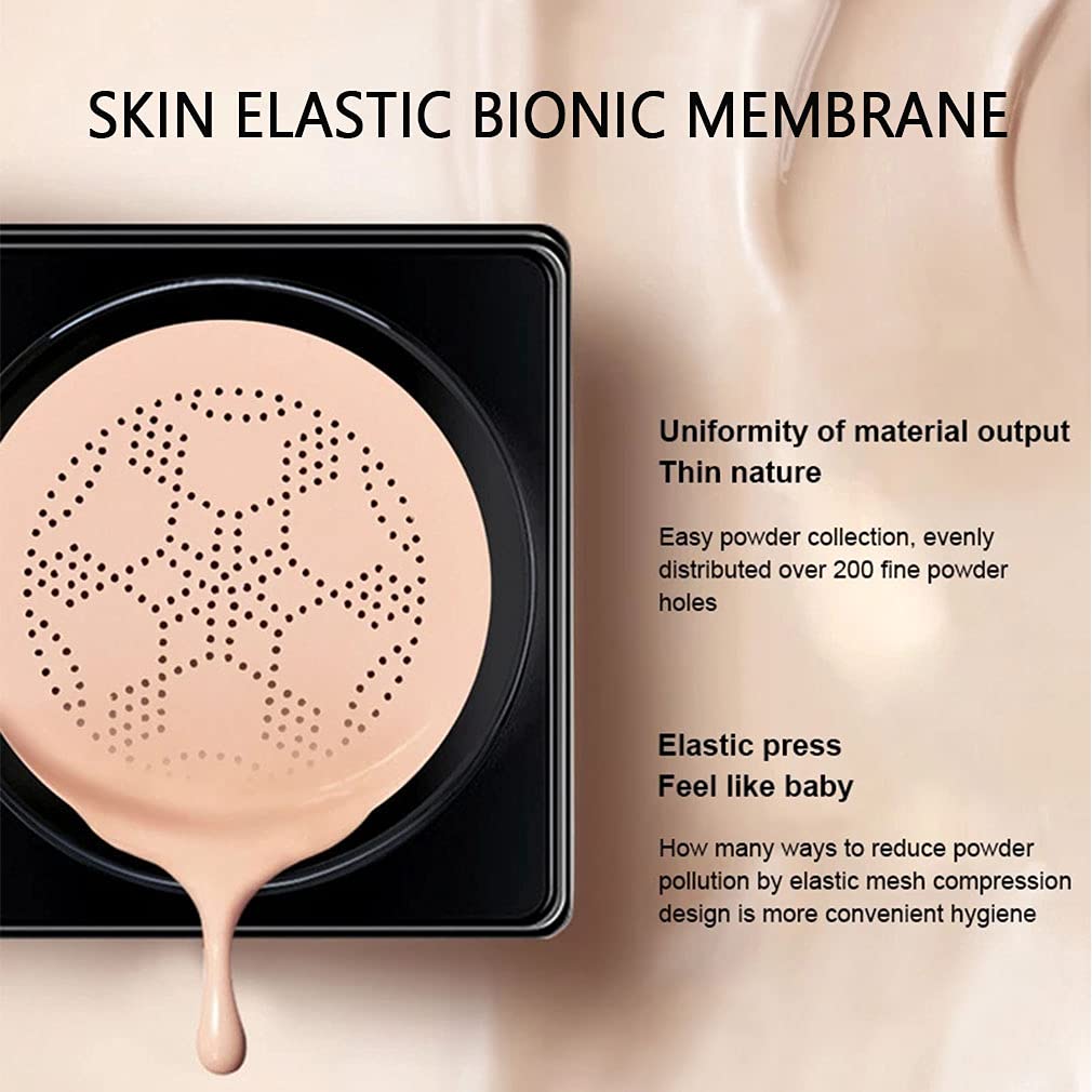 Miniling Mushroom Head Moisturizing Foundation,Air Cushion CC Cream Mushroom Head,Concealer Lasting Nude Makeup,Oil Control,Long Lasting Liquid Foundation Beauty Moisturizing CC Cream (Natural Color)