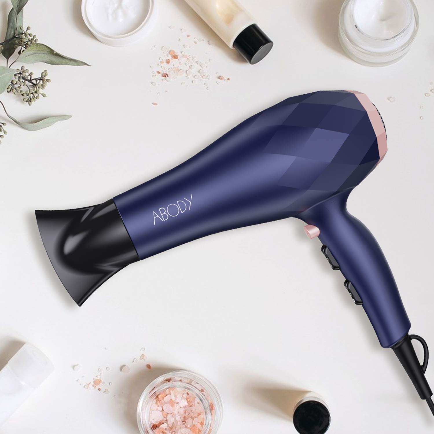 1875W Professional Hair Dryer, Negative Ion Blow Dryer 2 Speed and 3 Heat Setting, Quick Dry Light Weight Low Noise Hair Dryers with Diffuser & Concentrator & Comb