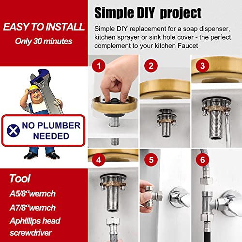 2023 Newest Gold Glass Rinser for Kitchen Sink - Bottle Cleaner,Cup Rinser,Glass Washer for Kitchen Sink,Sink Accessories,Faucet Attachment,Kitchen Gadgets,Bar Sink Auto Glass Rinser,Stainless Steel