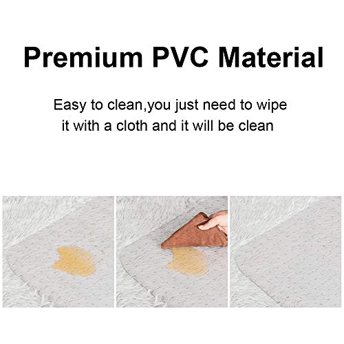 Azadx Clear Office Chair Mat for Low, Standard and No Pile Carpeted Floors, Plastic Computer Desk Chair Mat on Carpet for Easy Rolling, Durable Carpet Protector Mat (36 x 48'' Lipped)